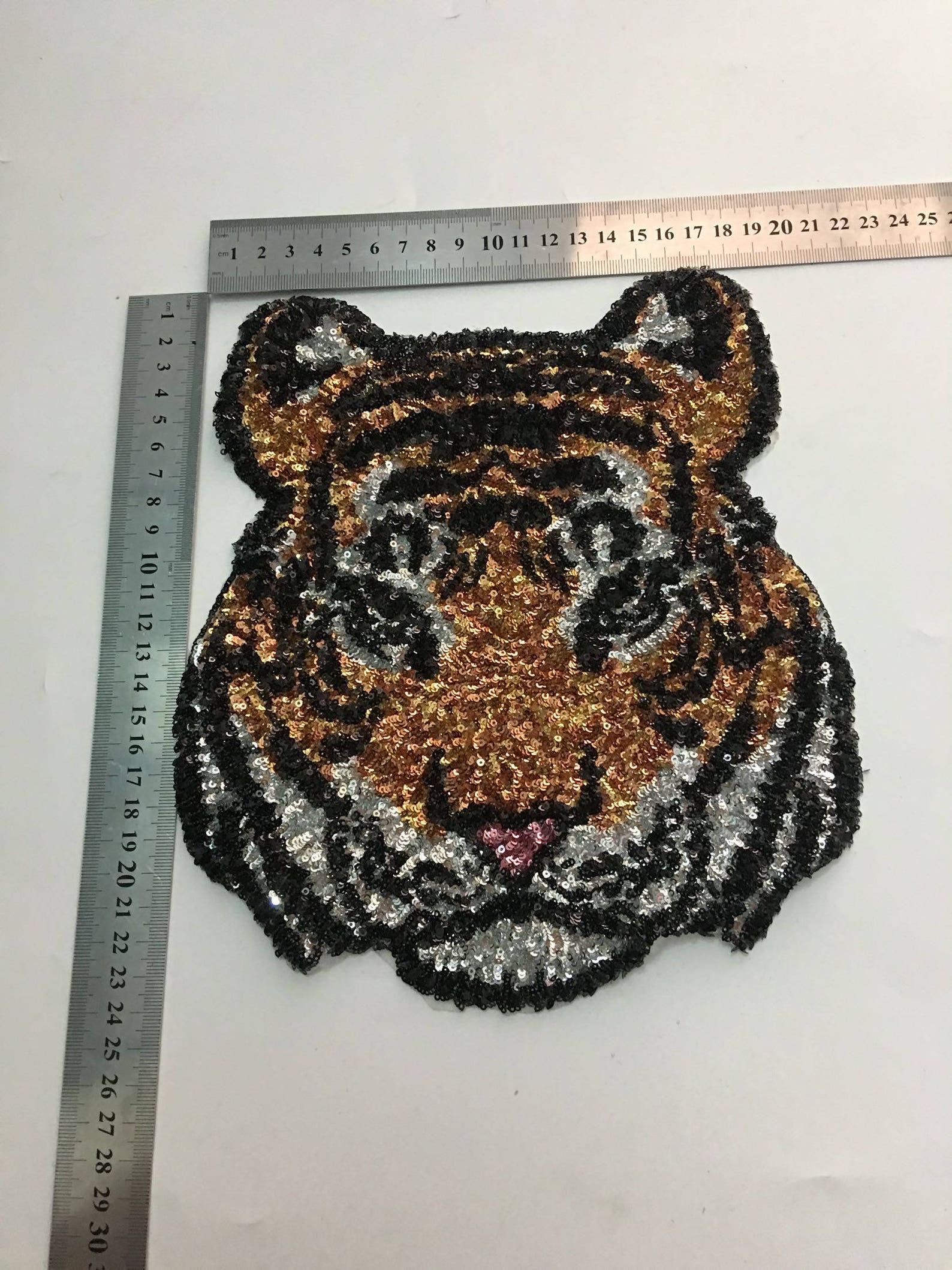 Large Tiger Head Sequined Applique Patchpaillette - Etsy