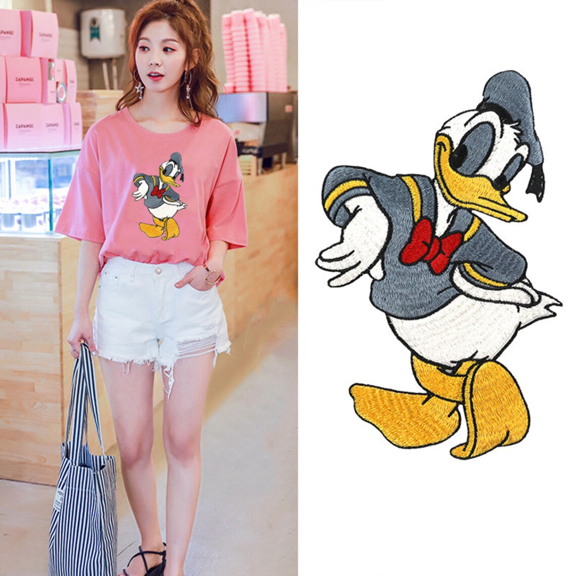 Cartoon Duck Embroidered Applique Patchembroidery Cartoon - Etsy