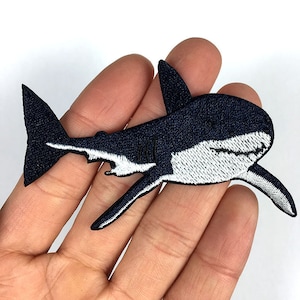 Shark Embroidered Iron on Applique Patch,embroidery Shark Patch for T ...