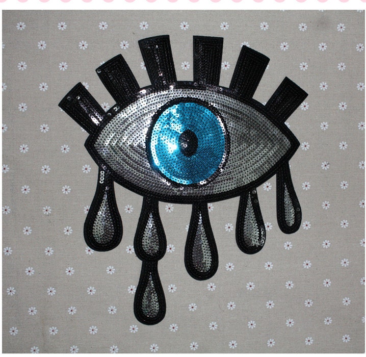 Large Eye Sequined Applique Patchpaillette Patchsequins Eyes - Etsy