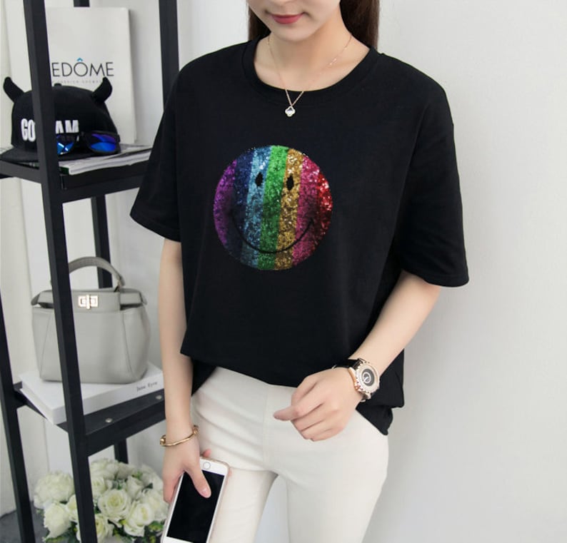 Colorful Smile Faces Sequined Applique Patch,paillette Patch,sequins ...