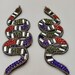 A Pair Embroidery Beaded Snake Sequined Applique Patch,rhinestone ...