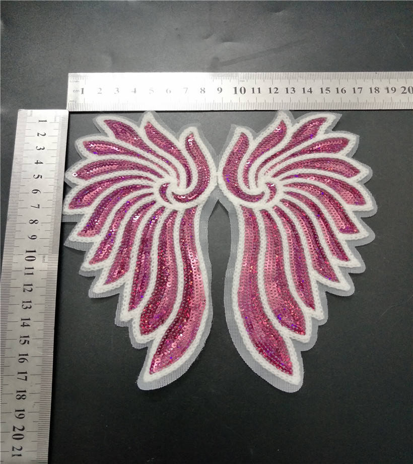 A Pair of Gold Wings Sequined Applique Patchpaillette - Etsy