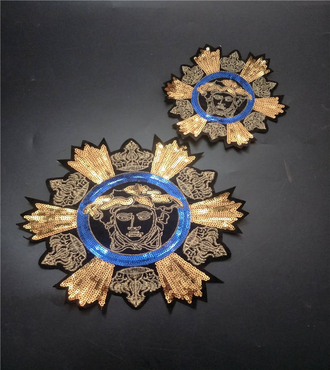 Gold Sun Sequined Applique Patchpaillette Patchsequins Patch - Etsy