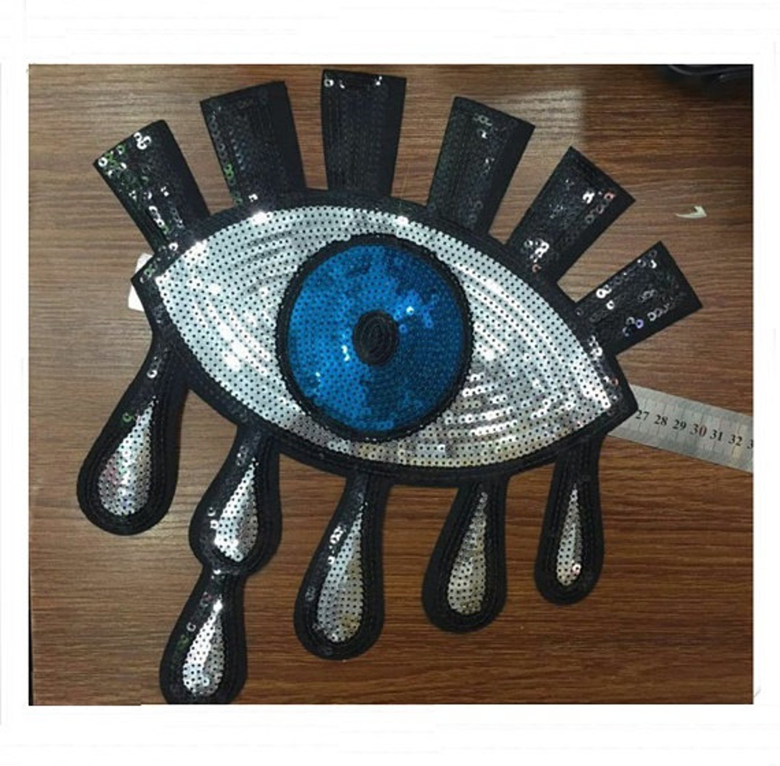 Large Eye Sequined Applique Patchpaillette Patchsequins Eyes | Etsy