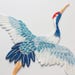 Delicate Blue Cranes Embroidered Applique Patch,embroidery Birds ...
