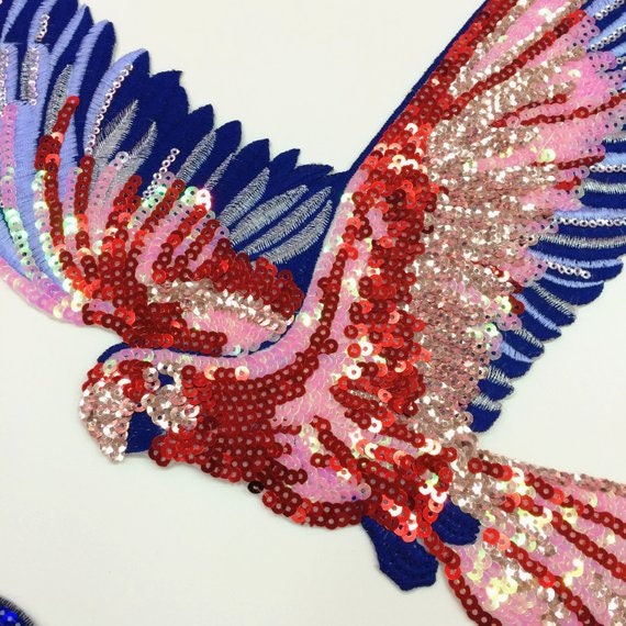 Large Flying Eagle Sequined Applique Patchpaillette | Etsy