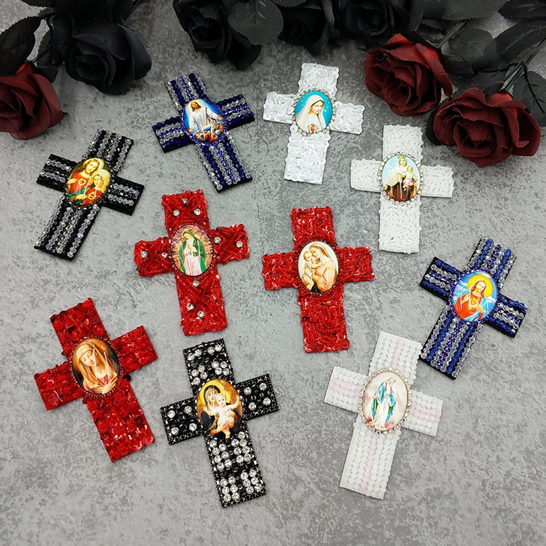 Goddess Embroidery Beaded Applique Patch,rhinestone 3D Cross Patch ...