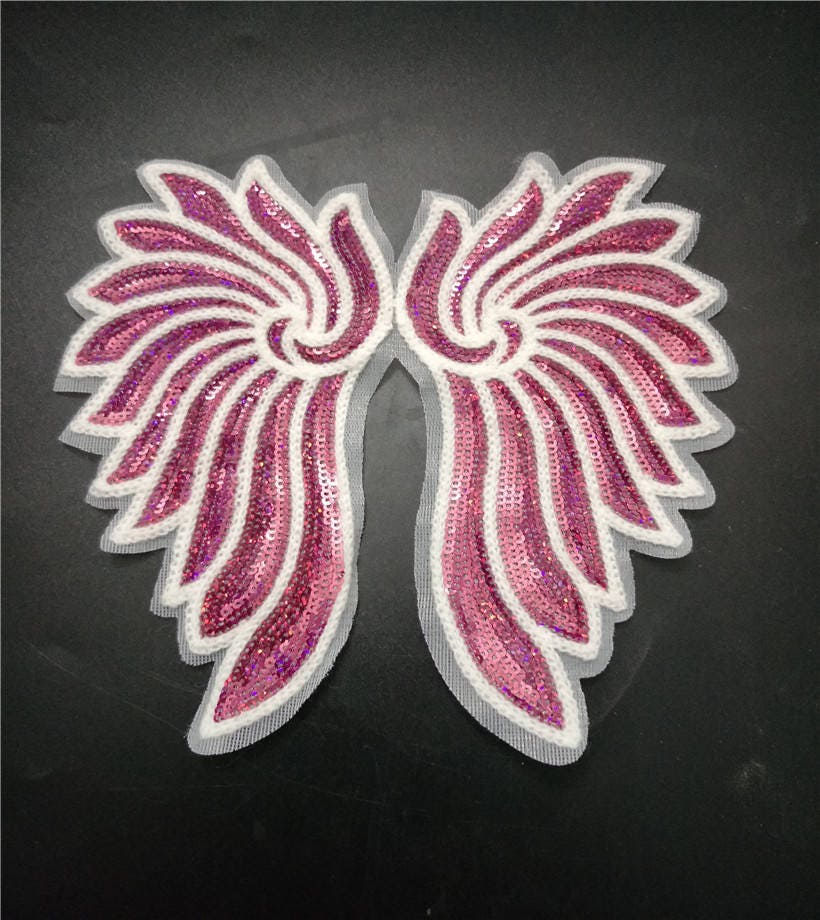 A Pair of Gold Wings Sequined Applique Patchpaillette - Etsy