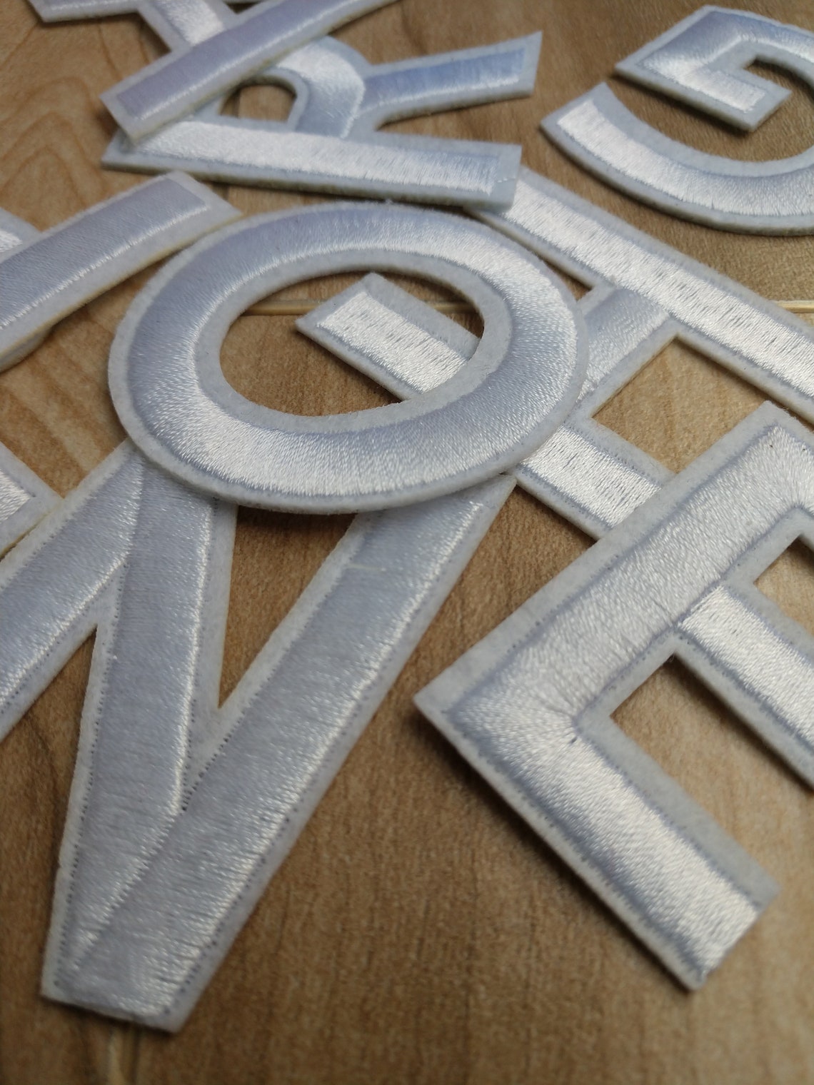 White Embroidered Iron on Letters Applique Patchiron on Name - Etsy