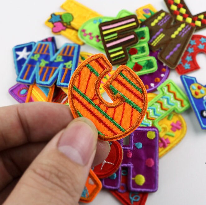 Colorful Embroidered Iron on Letters Applique Patchiron on | Etsy