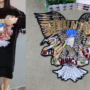 Large Eagle Sequined Applique Patchpaillette Patchsequins - Etsy
