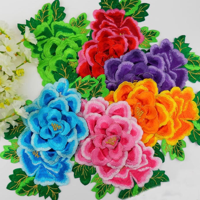 Delicate Embroidered Flower Applique Patchvintage 3D Floral - Etsy