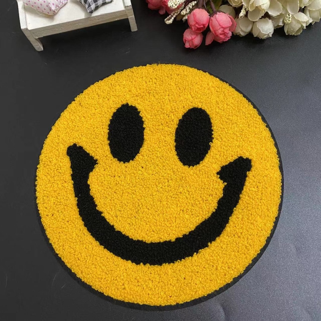 Large Smile Embroidered Applique Patch,embroidery Smile Patch for ...