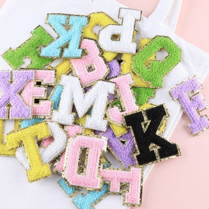 Colorful Embroidered Letter Iron on Applique Patch,embroidery Name ...