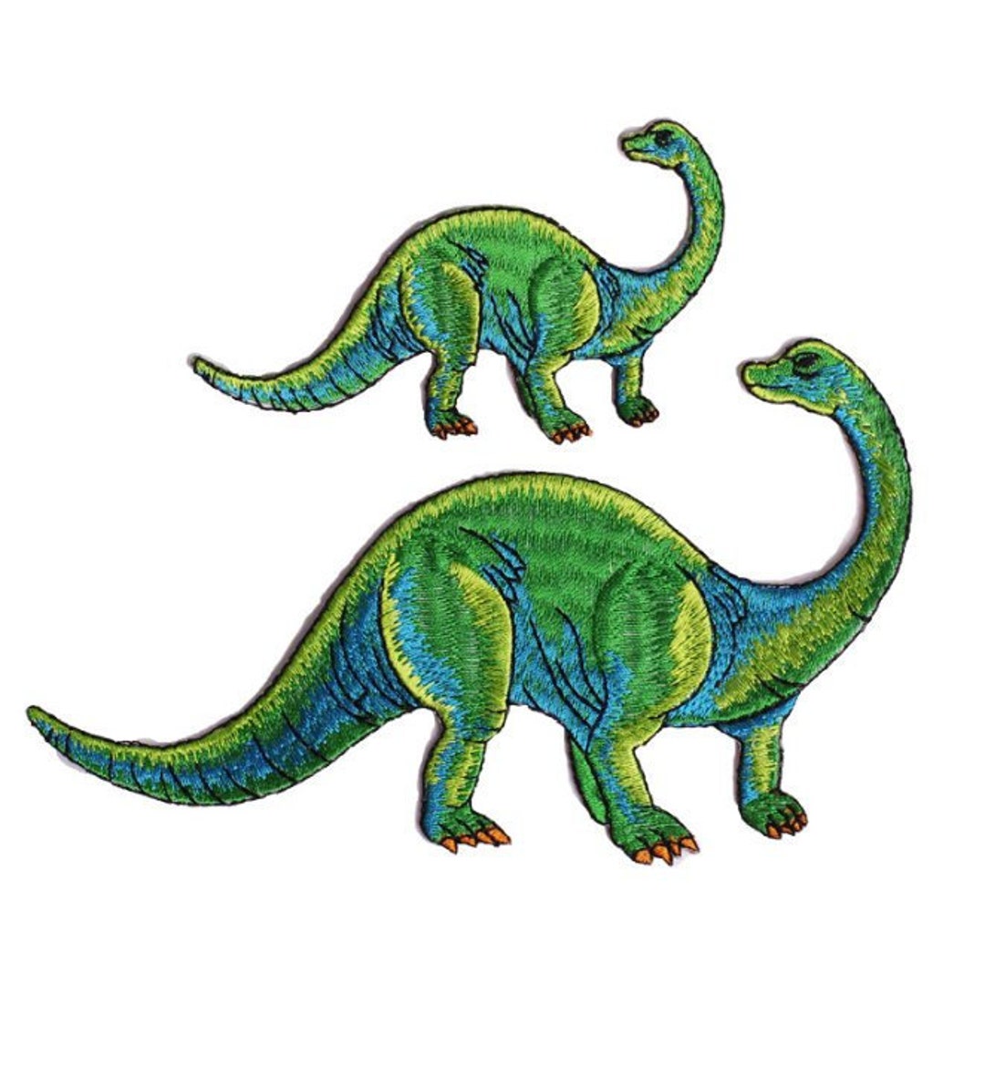 2 Pieces Dinosaur Embroidery Iron on Applique Patch,embroidered ...