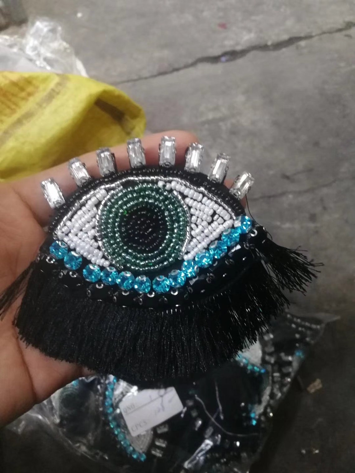 Delicate Embroidery Eye Fringes Sequined Beaded Applique Patch,beaded ...