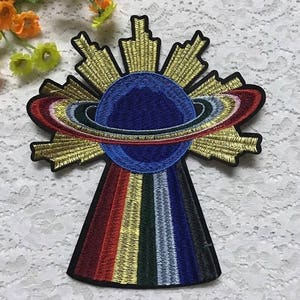 Delicate Planet Embroidered Applique Patch,embroidery Earth Patches for ...