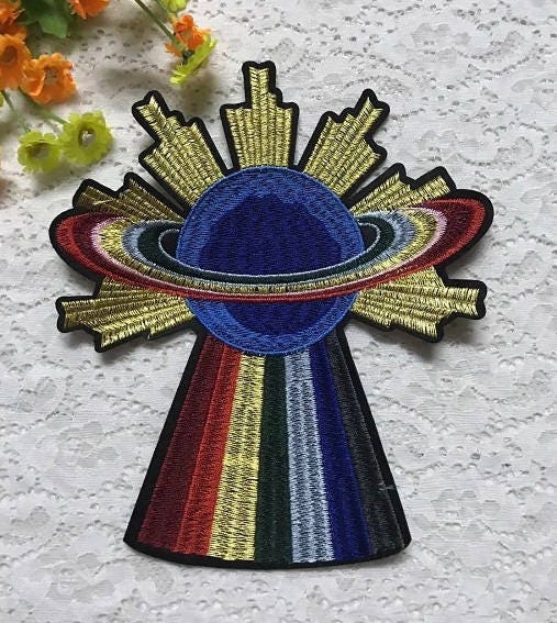 Delicate Planet Embroidered Applique Patchembroidery Earth | Etsy