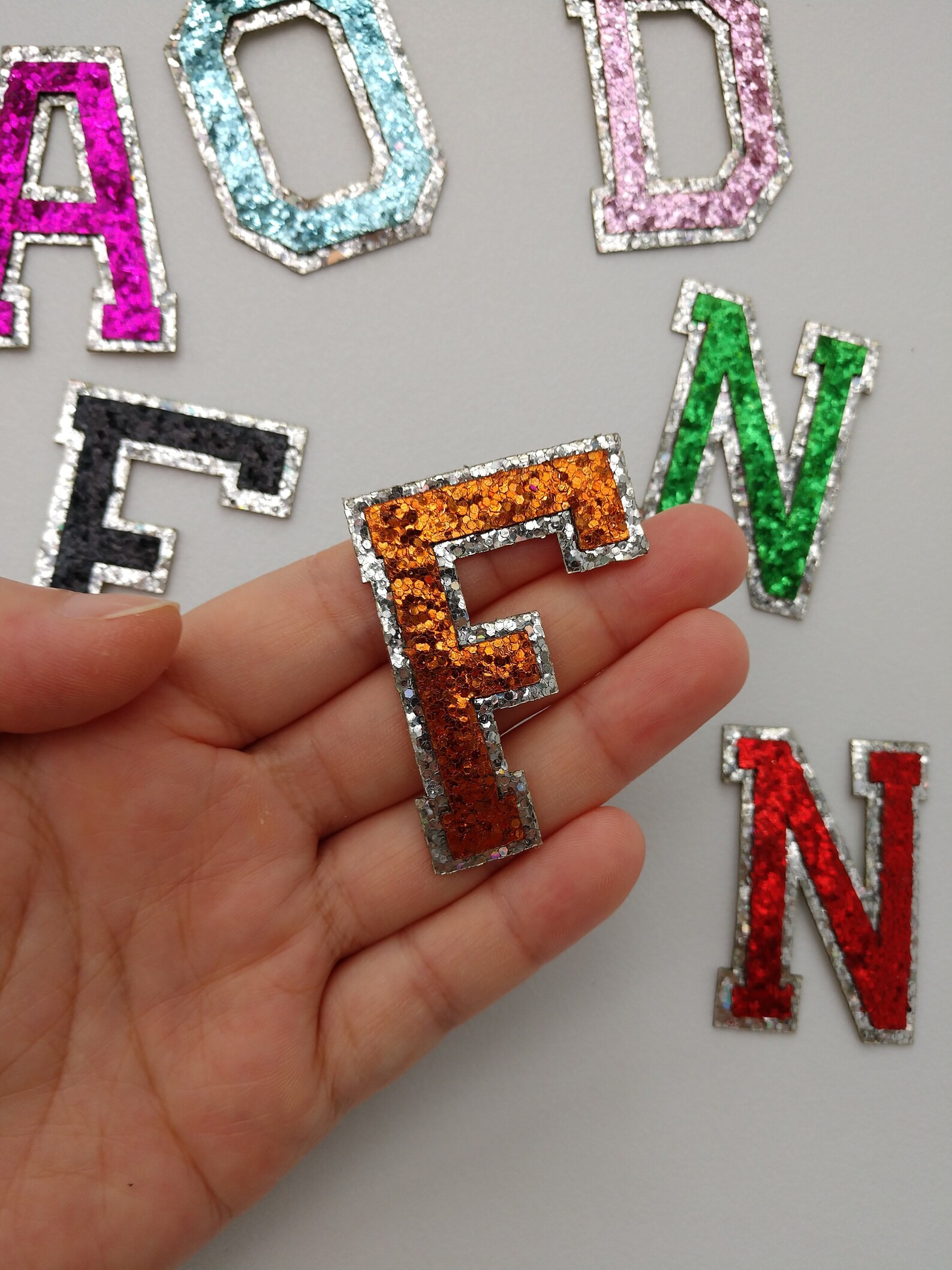 Colorful Letter Sequined Iron on Applique Patchsequins Iron - Etsy