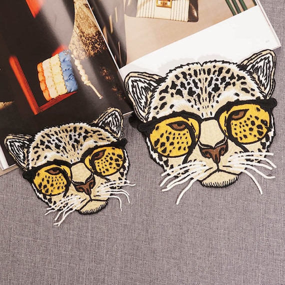 Leopard Embroidered Applique Patchembroidery Leopard Patch - Etsy