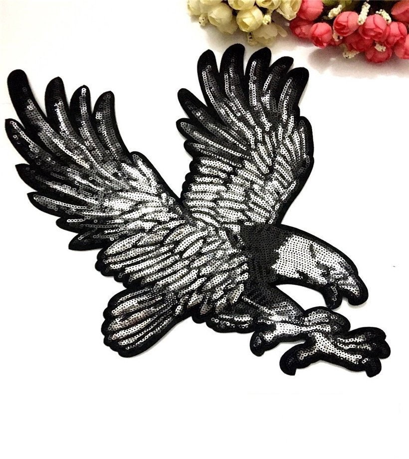 Large Eagle Sequined Applique Patch,paillette Patch,sequins Eagle Patch ...