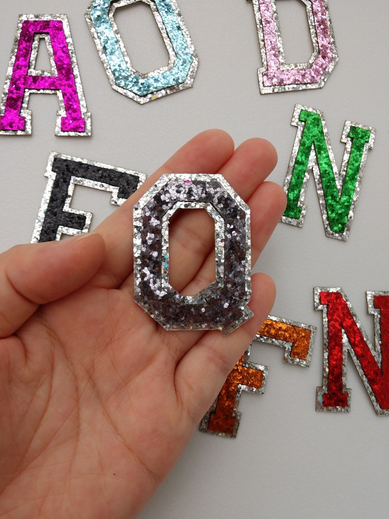 Colorful Letter Sequined Iron on Applique Patchsequins Iron - Etsy