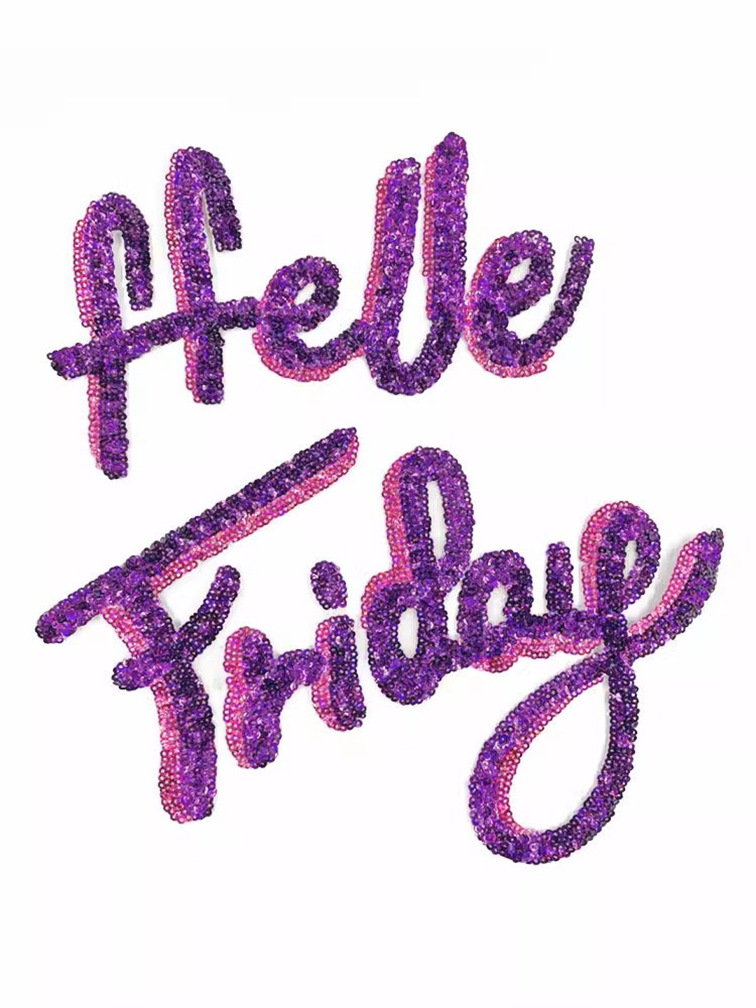 Hello Friday Sequined Iron on Applique Patch,paillette Patch,sequins ...