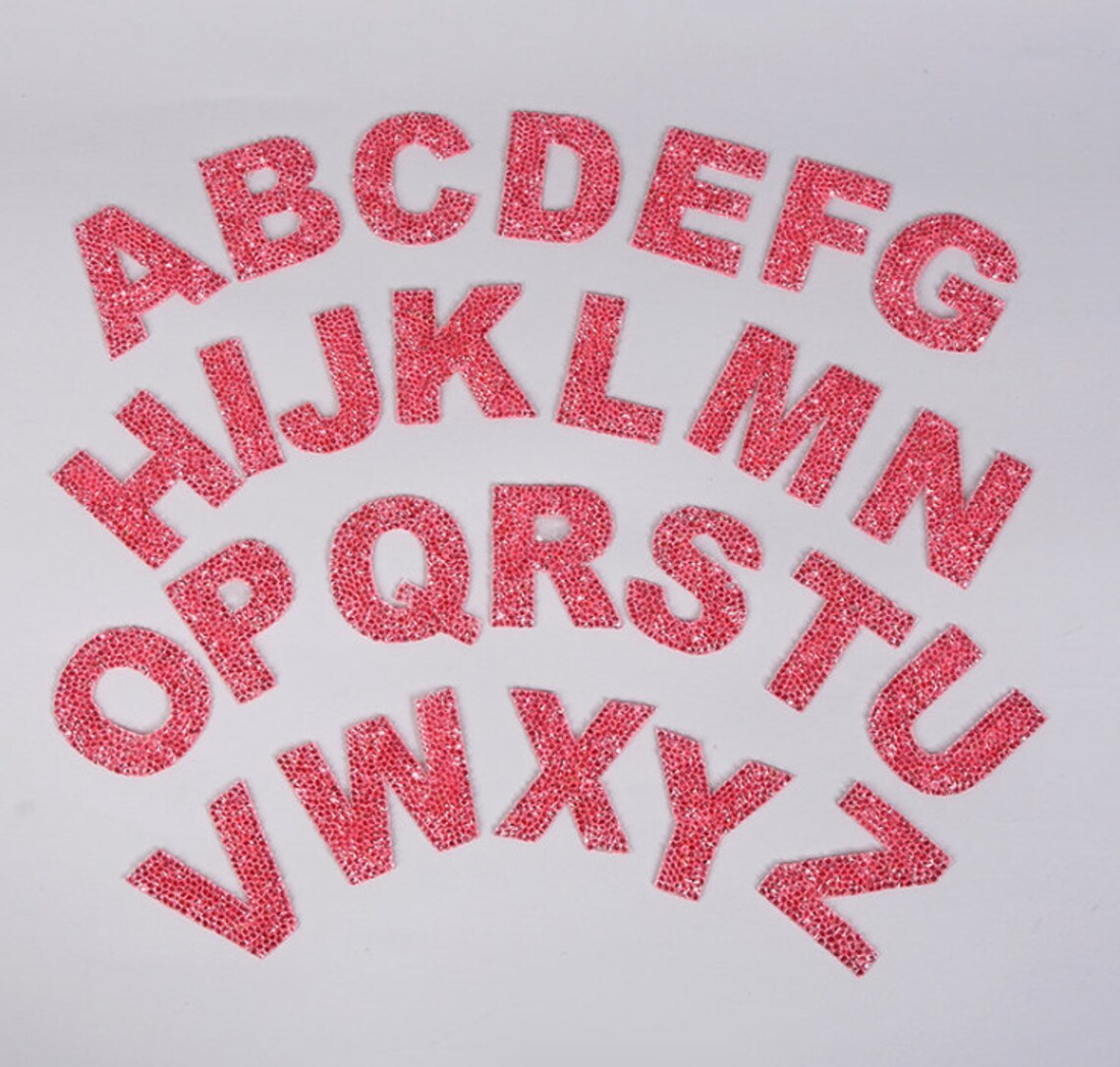 A Set of 26 Pieces Diamond Letters Embroidery Iron on | Etsy