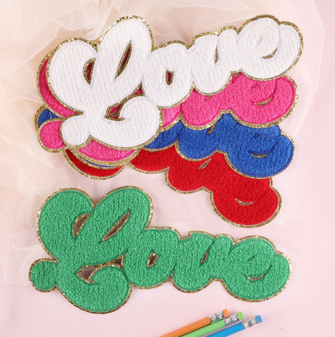 Love Embroidery Iron on Applique Patch,embroidered Love Patch Supplies ...