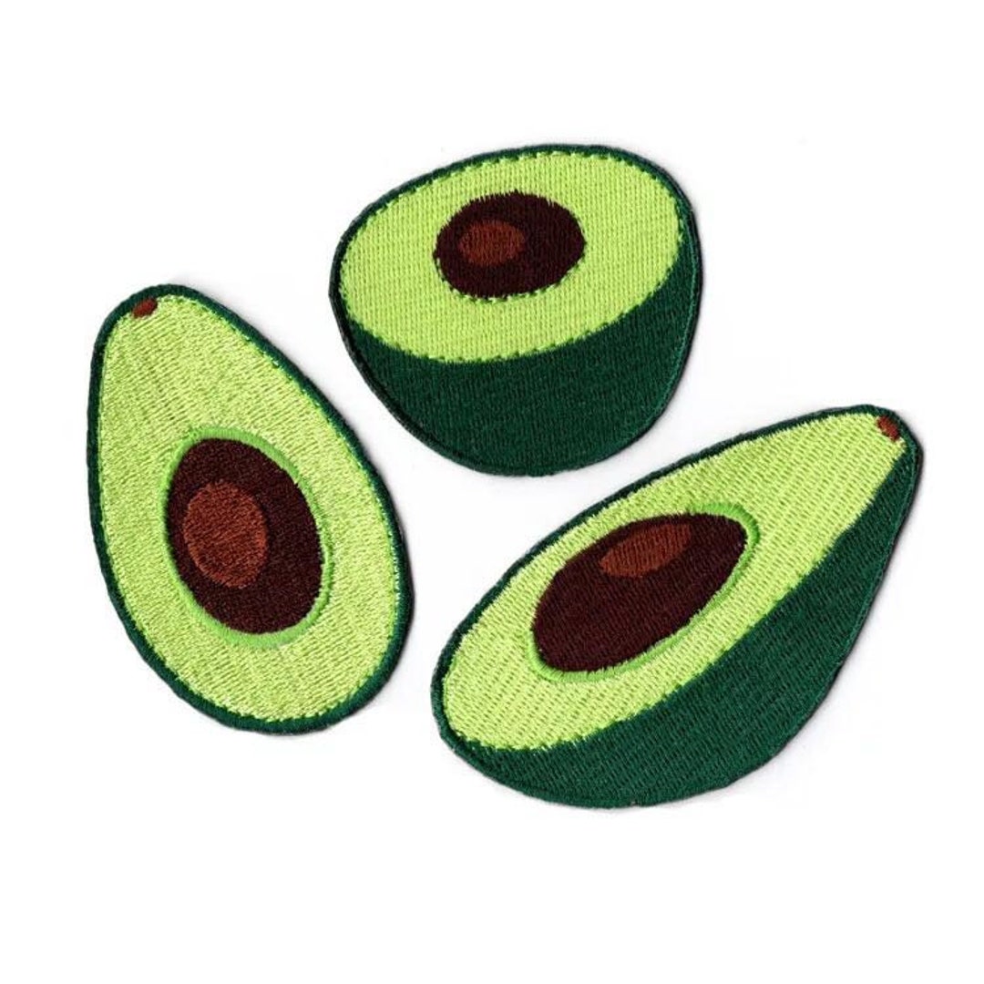 Avocado Embroidered Iron on Applique Patch,embroidery Avocado Iron on for T-shirt,coat or Jeans ...