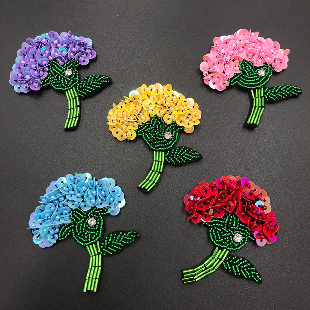 Delicate 3D Flower Embroidery Beaded Sequined Applique Patch,beaded ...