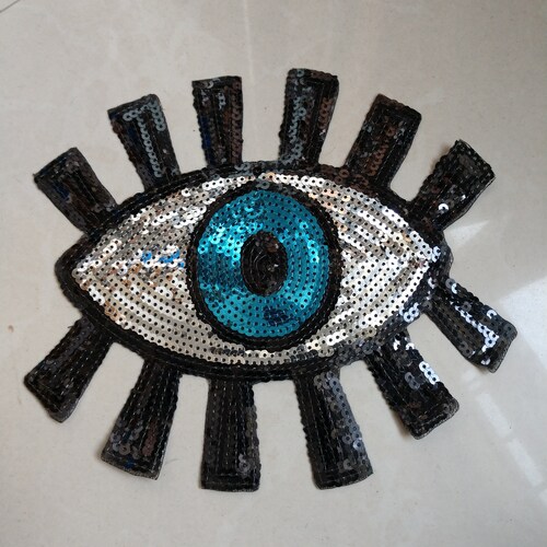 Black Eye Sequined Applique Patchpaillette Patchsequins Eyes - Etsy