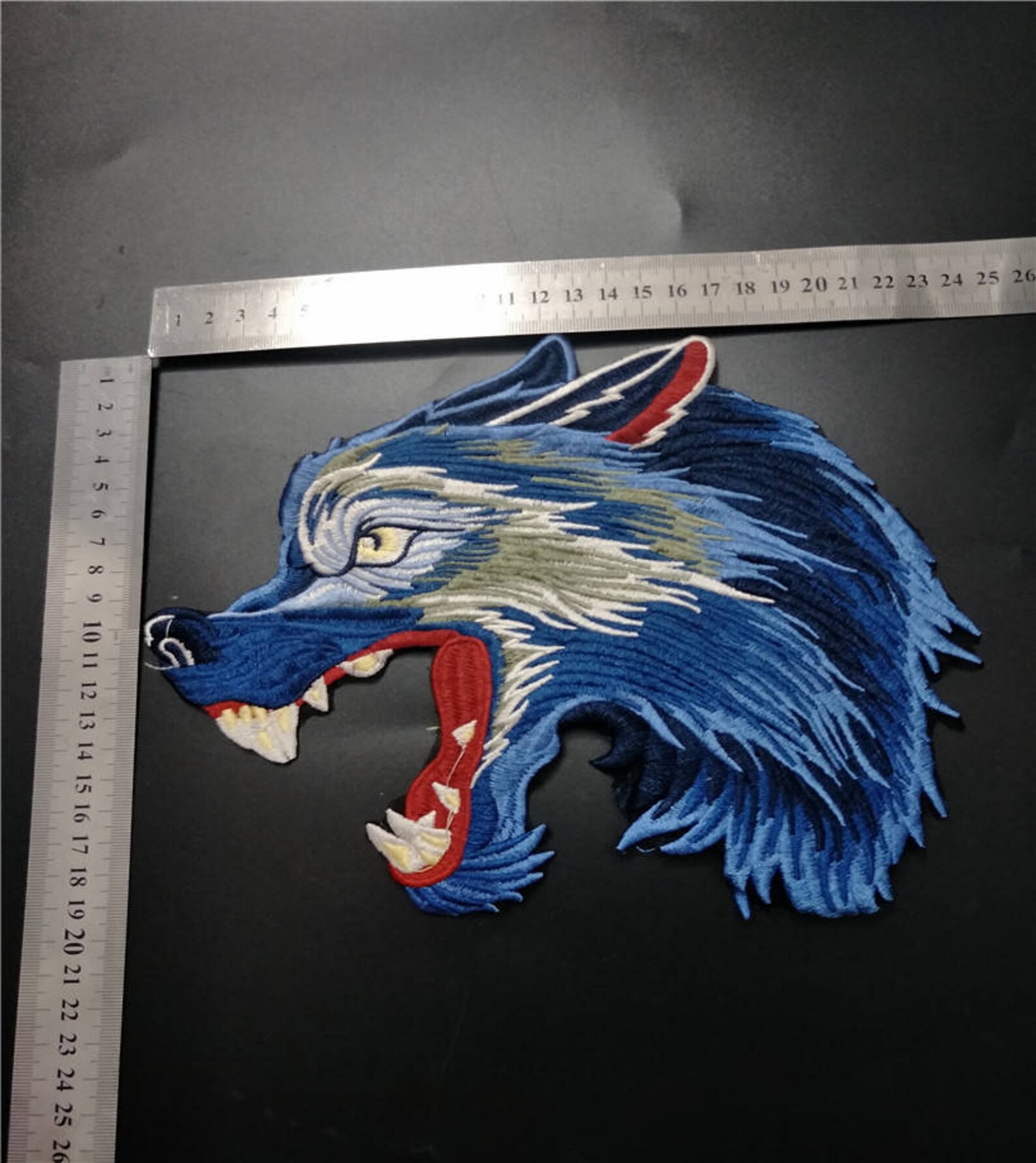 Delicate Wolf Head Embroidered Applique Patchvintage Wolf - Etsy