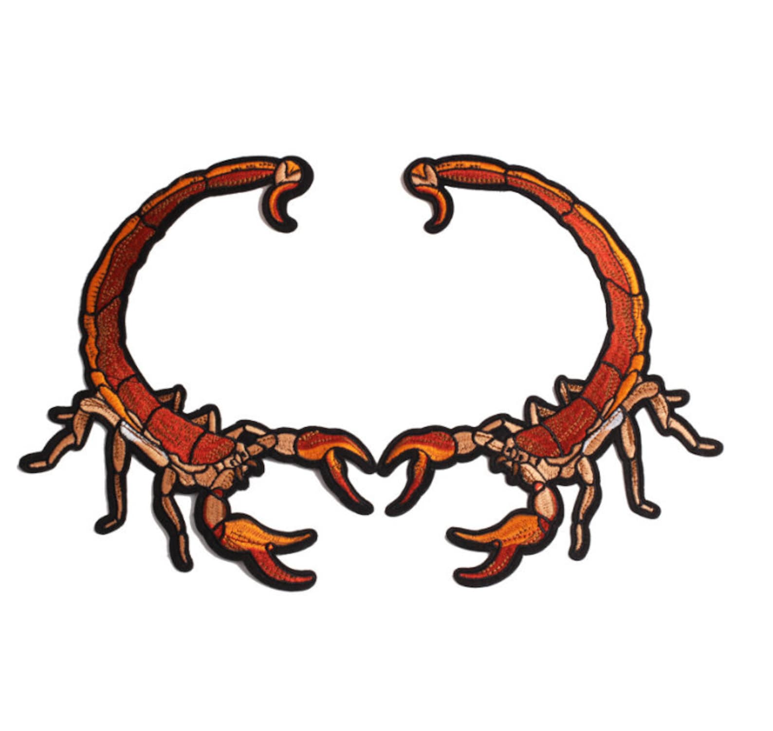 A Pair of Scorpion Iron on Embroidered Applique Patch,scorpions Patch ...