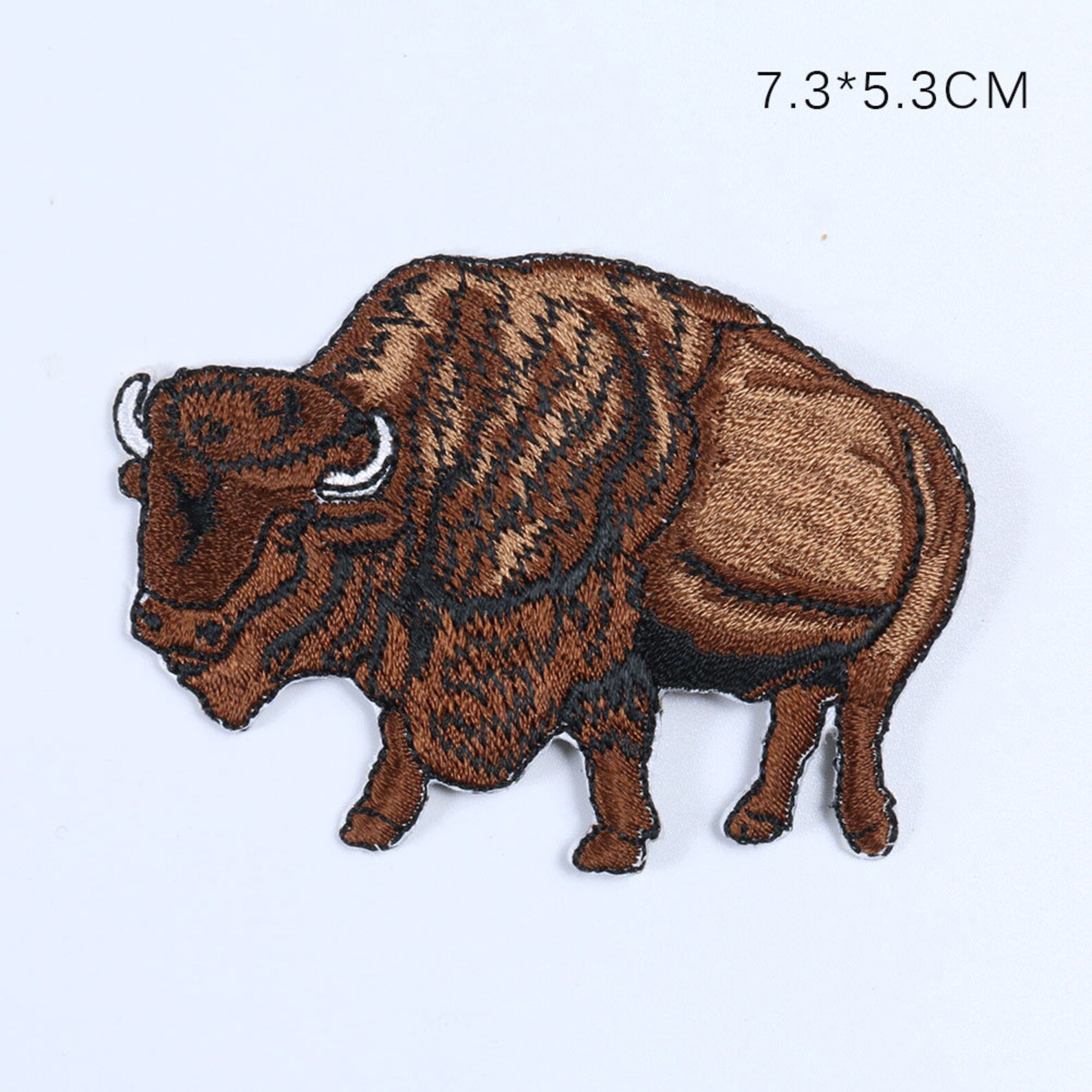 Bison Embroidered Iron on Applique Patchembroidery Bison - Etsy