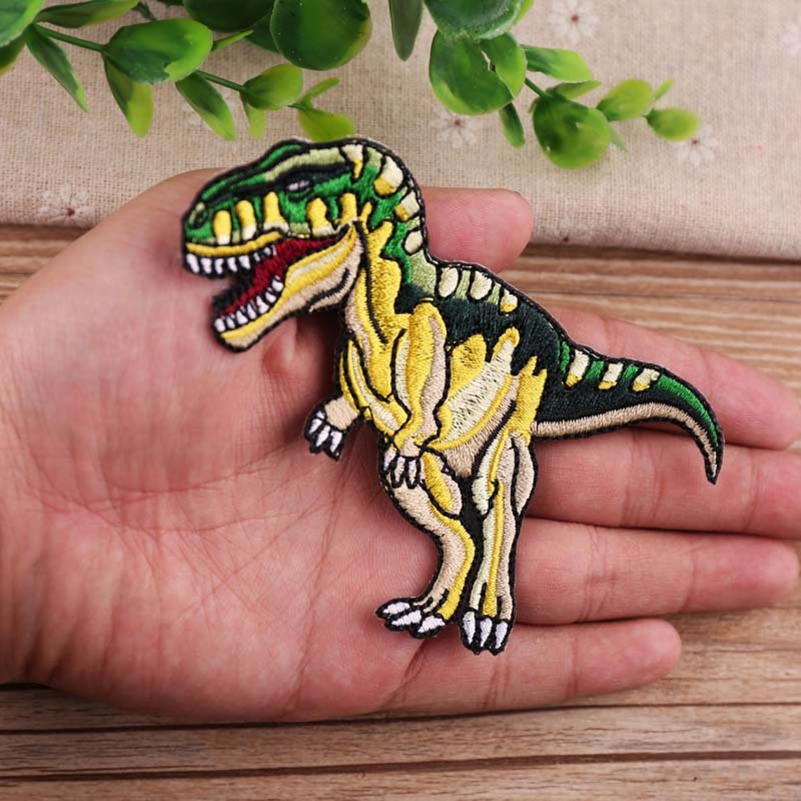 Dinosaur Embroidered Iron on Applique Patch,embroidery Iron on for T ...