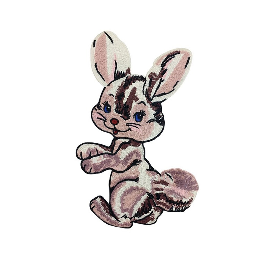 Delicate Rabbit Embroidery Applique Patch,embroidered Rabbit Patch ...