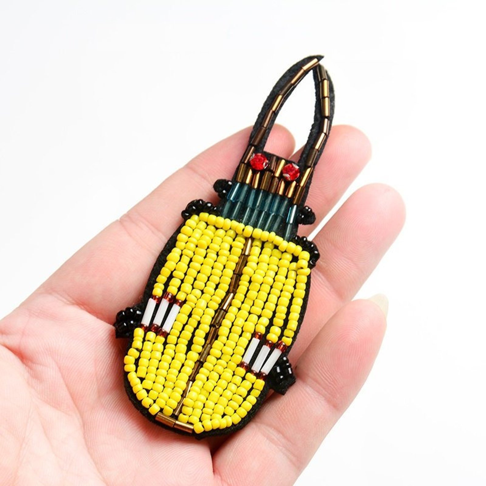 Beetle Embroidery Beaded Sequined Applique Patch,beaded Beetle Patch ...