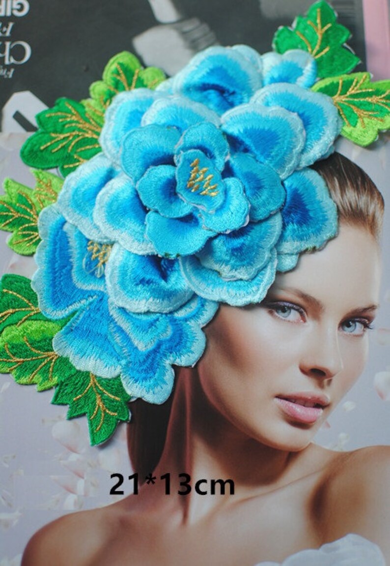 Delicate Embroidered Flower Applique Patchvintage 3D Floral - Etsy