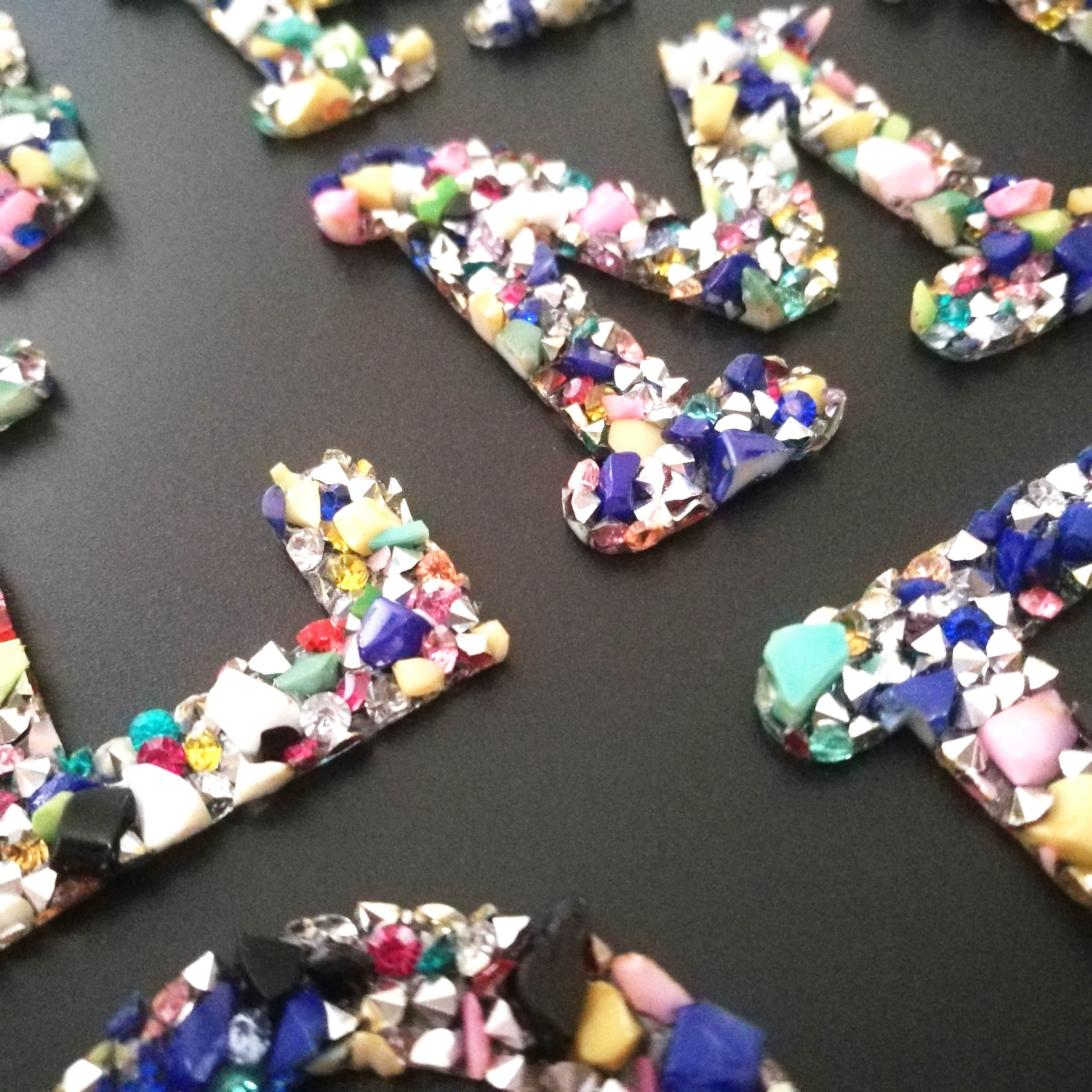 Delicate Embroidery Beaded Letters Sequined Applique - Etsy