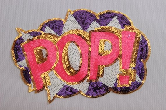 POP! Sequined Applique Patch,paillette Patch,sequins POP Patch Supplies ...