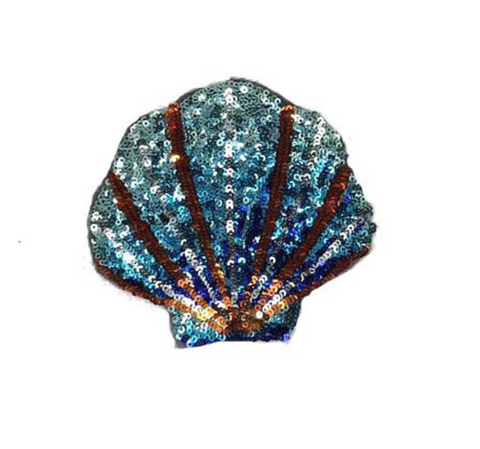 A Pair of Shell Applique Patchespaillette Patchsequin Shells - Etsy