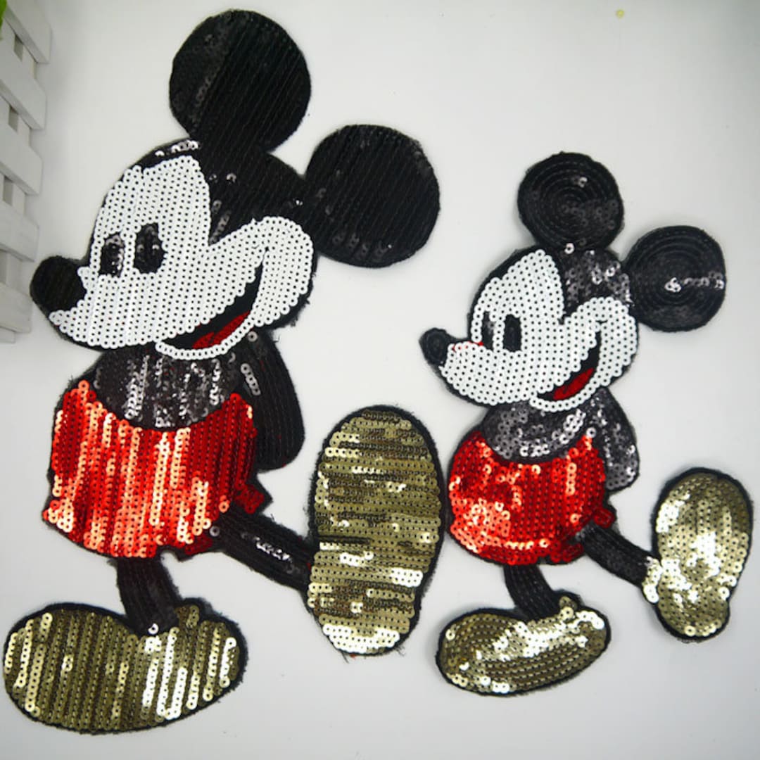 Mickey Sequined Applique Patch,paillette Patch,sequins Cartoon Patch ...