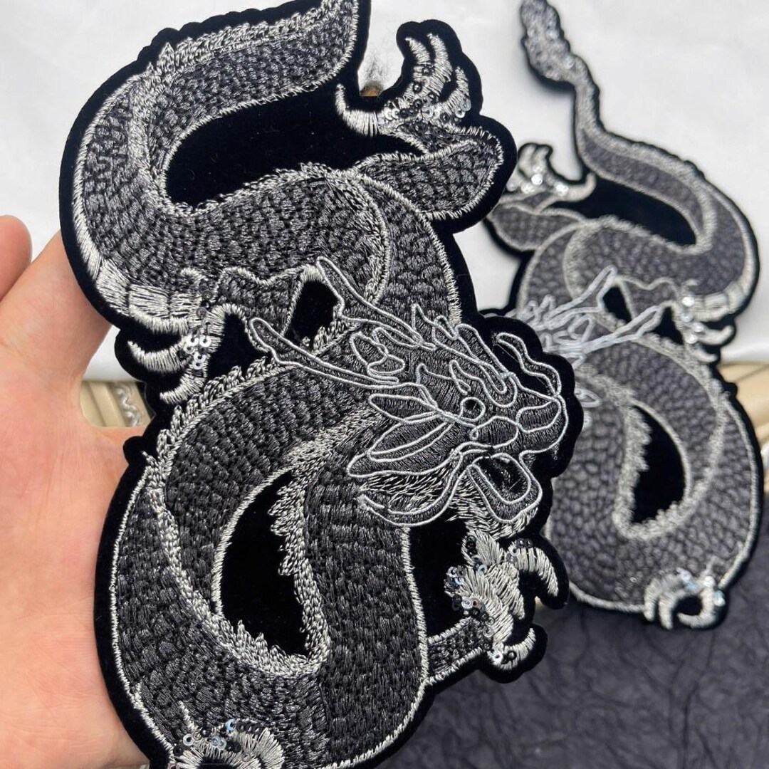 A Pair of Embroidered Dragon Applique Patch,vintage Dragon Patch for ...