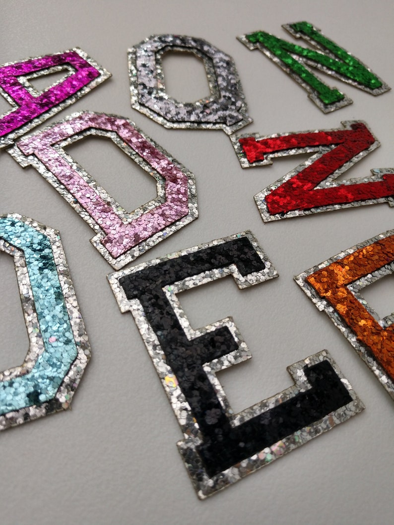 Colorful Letter Sequined Iron on Applique Patchsequins Iron - Etsy