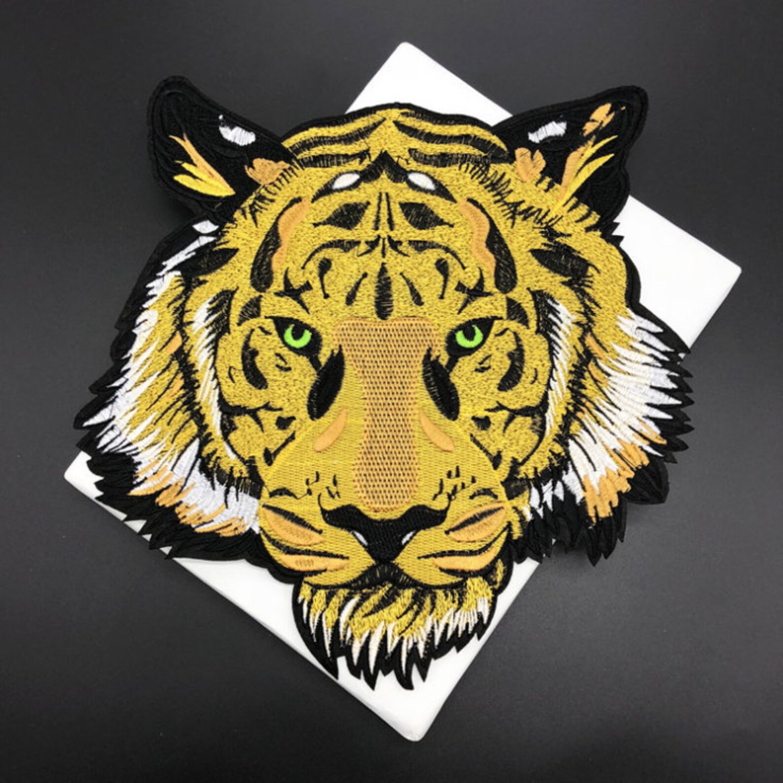 Large Tiger Embroidery Applique Patch,embroidered Tiger Head Patch ...