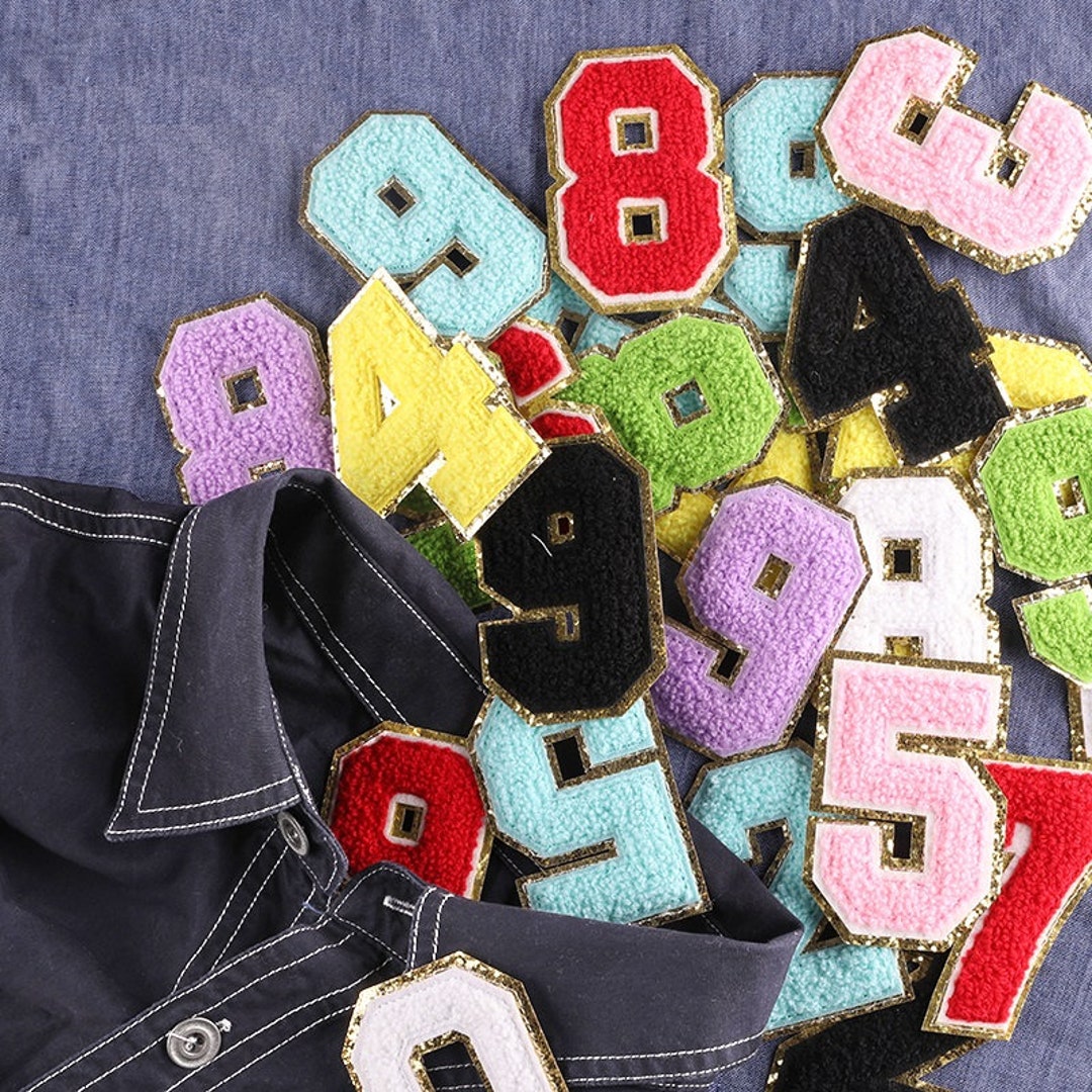 Colorful Embroidered Iron on Numbers Applique Patch,iron on Numerals ...