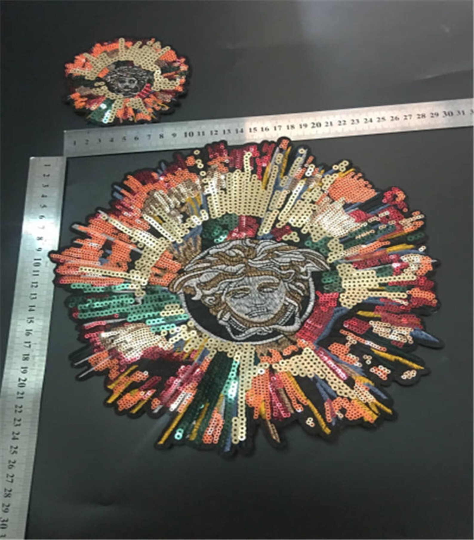 Colorful Sun Sequined Applique Patchpaillette Patchsequins - Etsy