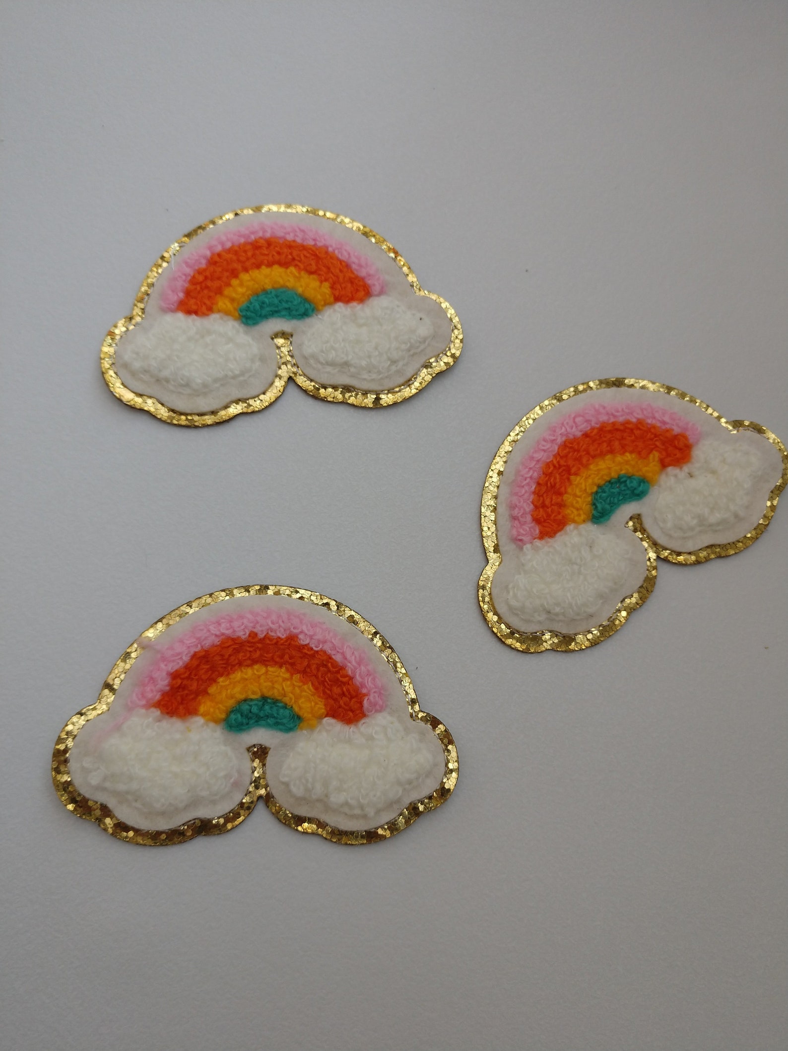 Colorful Chenille Rainbow or Lightning Embroidered Iron on - Etsy